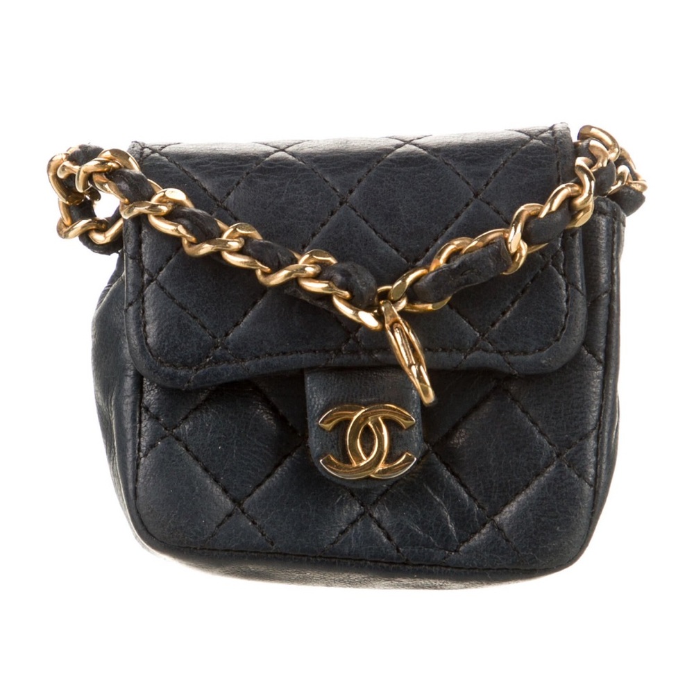 Chanel Vintage Micro Classic Flap Keychain - Gem